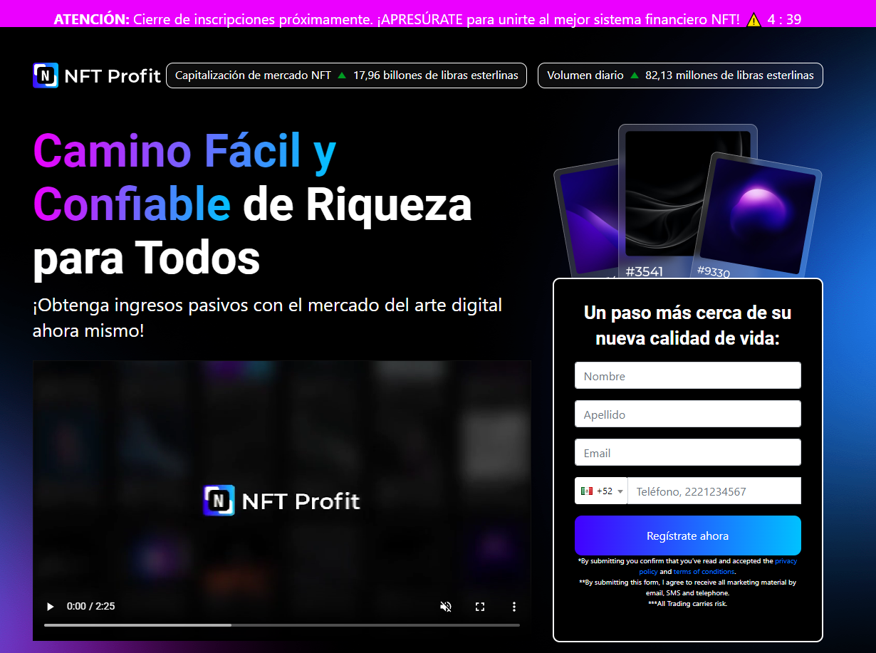 NFT Profit Reseña 2025: ¿Es confiable o es una estafa?