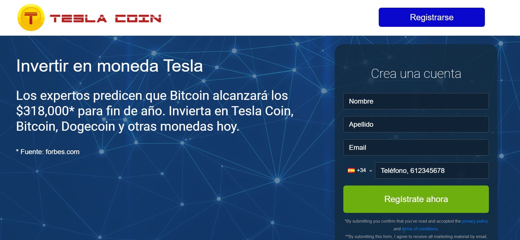 Tesla Coin opiniones 2024 - ¿Es legal o es una estafa?