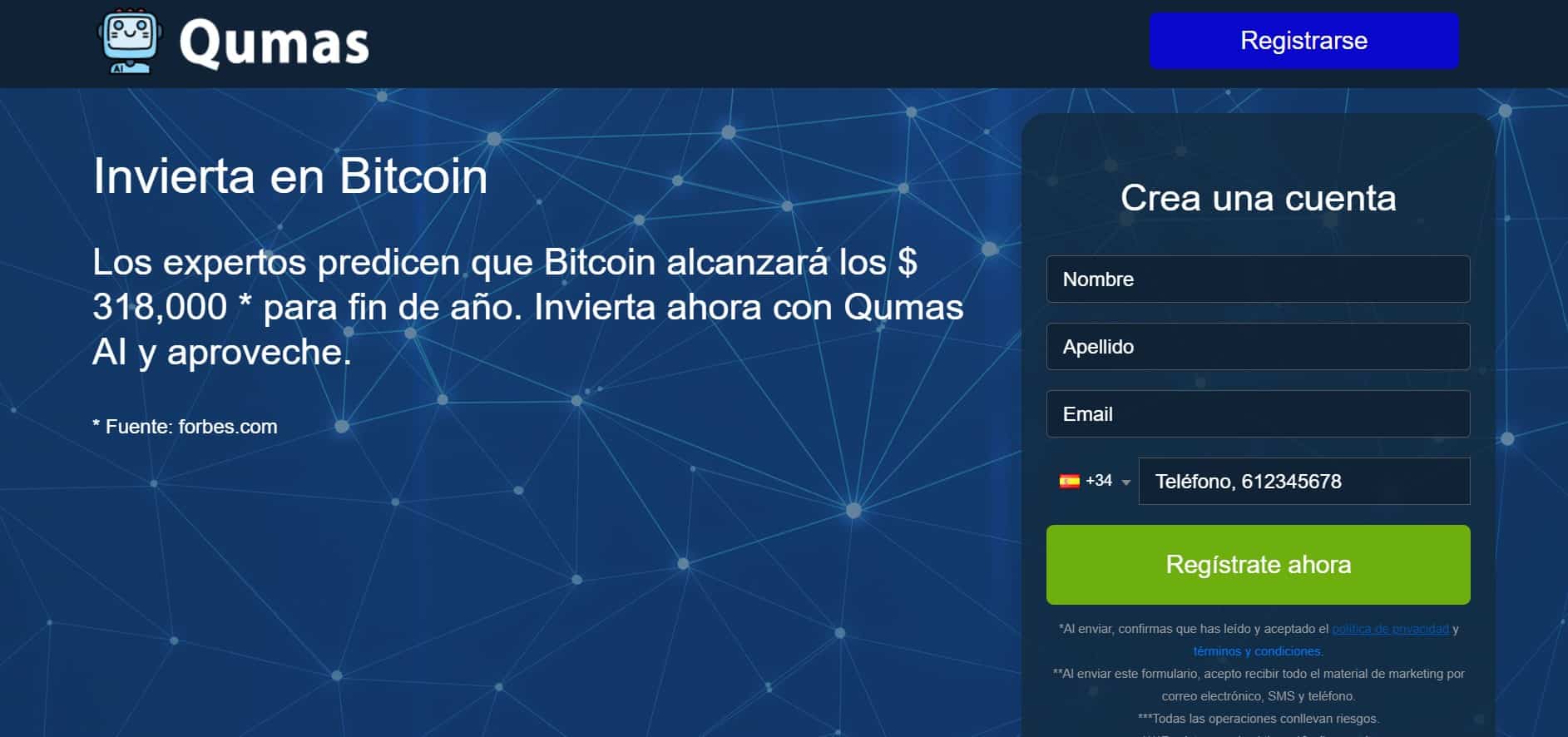 Qumas AI revisión y opiniones 2024 : ¿Es una estafa?